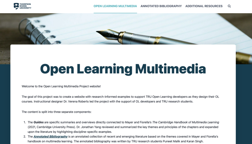 Principles of Multimedia Creation Project (Open Learning Multimedia ...